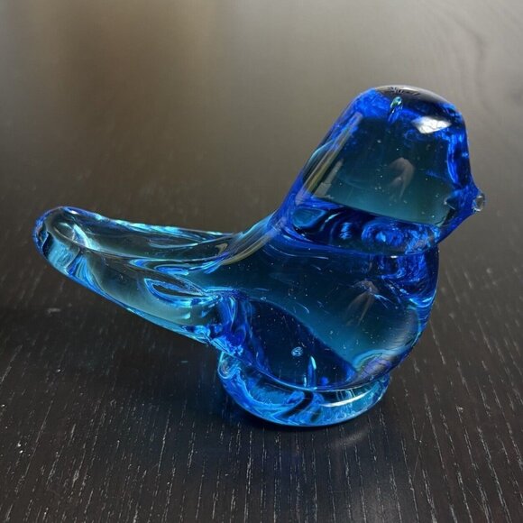 Vintage | Art | Vintage Hand Blown Glass Blue Bird Of Happiness ...